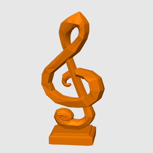 🎵 Geometric Treble Clef – Modern Music Symbol | 3D Decorative Model ...