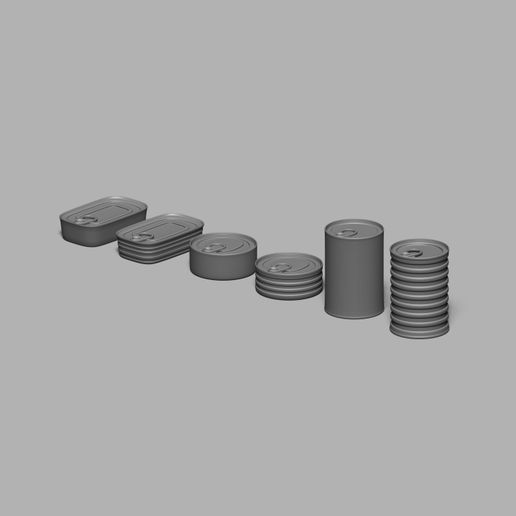 🌆 1/12 And 1/6 Scale Miniature Canned Food STL Set (6 piece) for ...