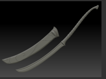3D file High Elven Blade 🧝 ・Template to download and 3D print・Cults