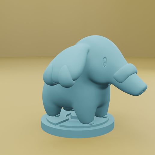 🐉 Pokemon No. 231 Phanpy・ STL File for 3D printing・Cults