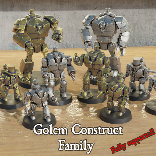 👹 Golem Construct Family・ 3D File for ・Cults
