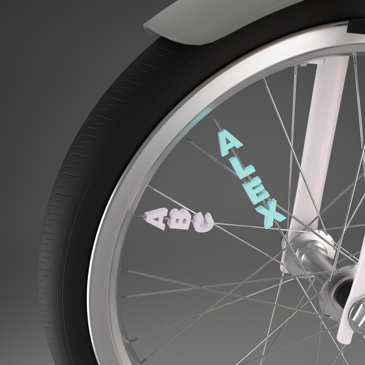 🚲 Bike Spoke Beads Letters・Free 3D File for 3D printing・Cults