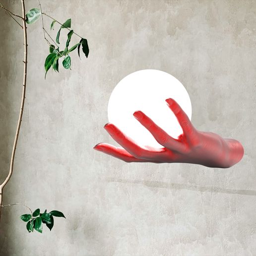 hand Wall Lamp・ OBJ File for 3D printing・Cults