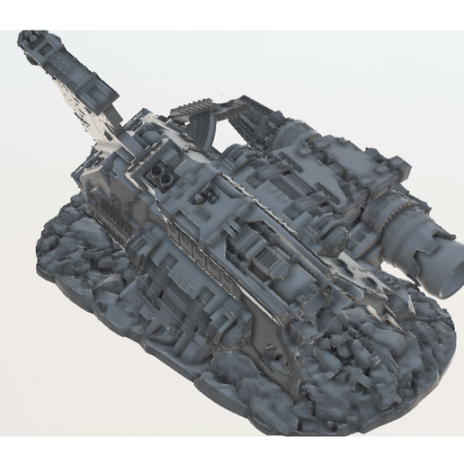 🌩️ Heresy Thunderhawk Crash Terrain Rear Piece・ STL File for 3D ...