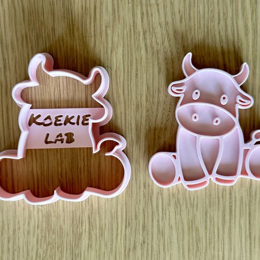 🚜 Farm Animals - Sitting Bull - Cookie Cutter (3 sizes)・ STL File for ...