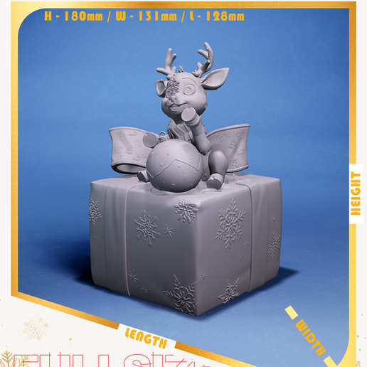 🎄 Christmas Rudolf (Happy 2026)・ 3D File for 3D printing・Cults