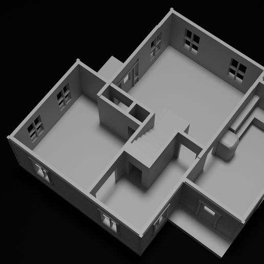 🏠 N-Scale House 'The Courtland' 1:160 Scale STL Files・ STL File for 3D ...