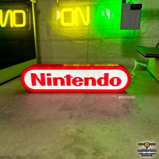3MF file Nintendo Logo Lightbox (.3mf) 🎮 ・3D print design to download・Cults