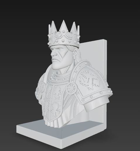 🤴 King Bust Bookend 3D Printable Decor・ STL File for 3D printing・Cults