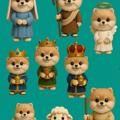 COLLECTION - POMERANIAN STYLE NATIVITY SET - COMPLETE SET・1 3D Model ...