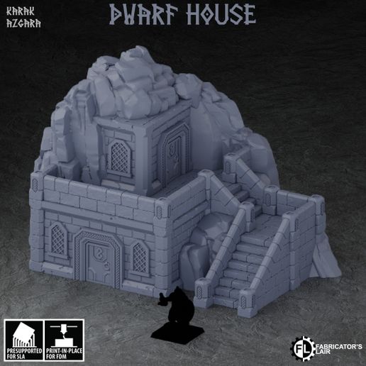 🏠 Dwarf House・ 3D File for 3D printing・Cults