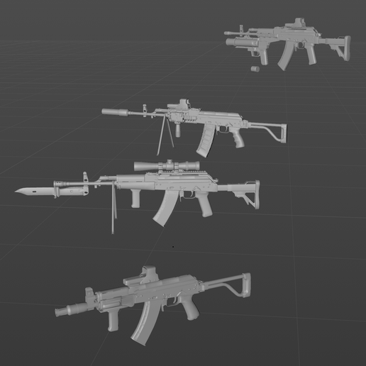 OBJ file Polish Beryl rifle various versions digital model material 💅 ...