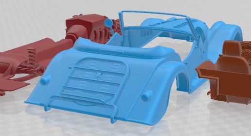 3D file Morgan Plus Four Printable Car ・3D printing model to download・Cults