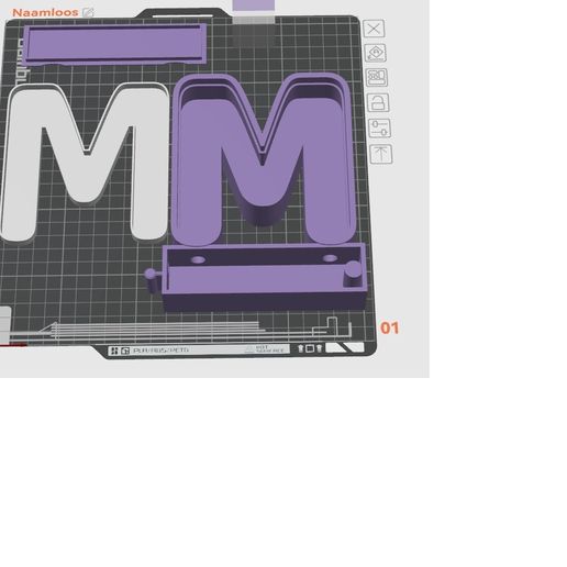 STEP file Linkable 3D letters alphabet ( M ) 🪞 ・Model to download and ...