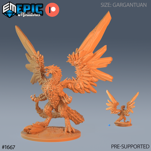 🔮 Crystal Dragon ‧ DnD Miniature ‧ Tabletop Miniatures ‧ Gaming Monster ...