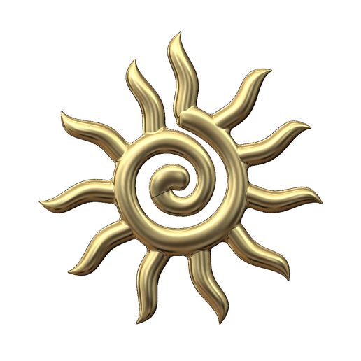 STL file Sunburst scroll swirl rays onlay relief molding 3D print model ...