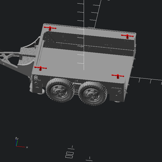 🚐 1/35 US trailer for director・ STL File for 3D printing・Cults