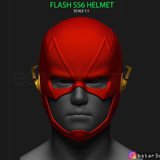 🪖 Flash Helmet Season 6・ STL File for ・Cults