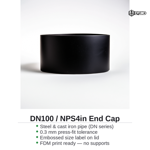 🔚 DN100 / NPS 4 Inch Pipe End Cap — Press-Fit Steel & Cast Iron ...
