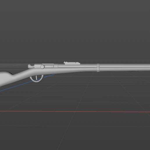 OBJ file French Chassepot M1866 rifle-1 digital model material 🎲 ・Model ...