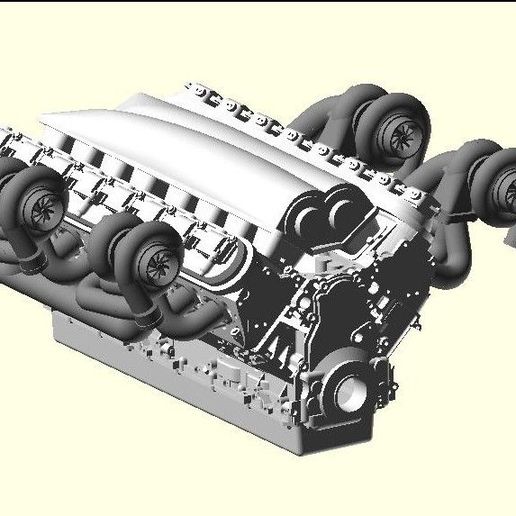 3D file LS3 V16 quad turbo 👽 ・3D printing design to download・Cults