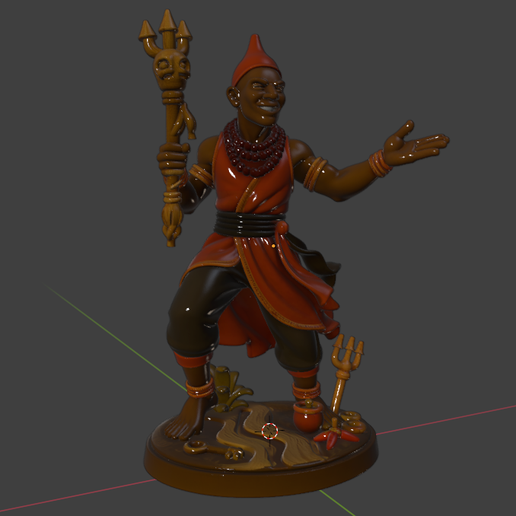 🗿 Exu Orixá - 3D Printable Spirit Sculpture v3・ STL File for 3D ...