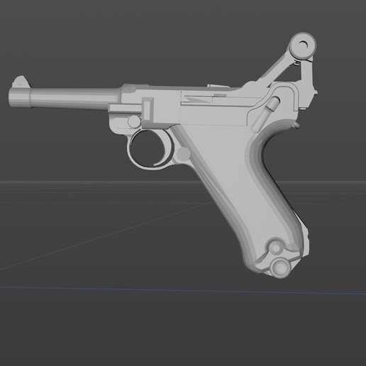 STL file German Luger P08 pistol digital model material-2 🔫 ・Design to download and 3D print・Cults