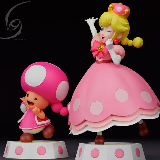 👸 Peachette and Toadette・ 3D File for 3D printing・Cults