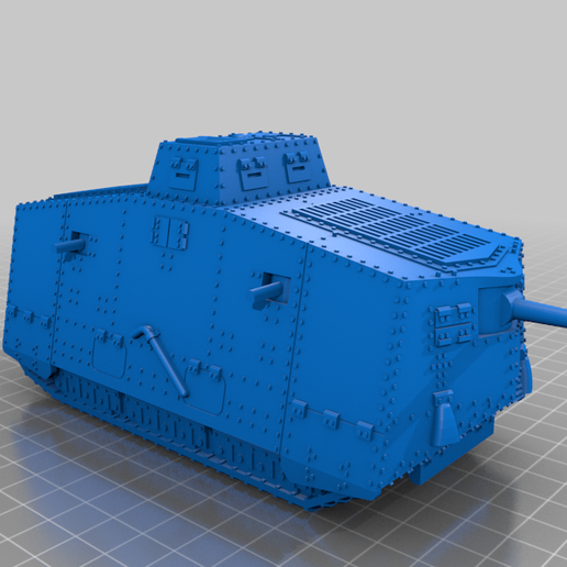 🪖 A7V- WW1 German Tank・Free STL File for 3D printing・Cults