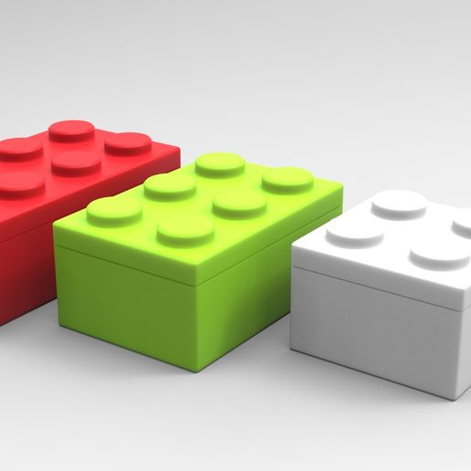 STL file Set of 3 Stackable Storage Container 📦 ・Template to download ...