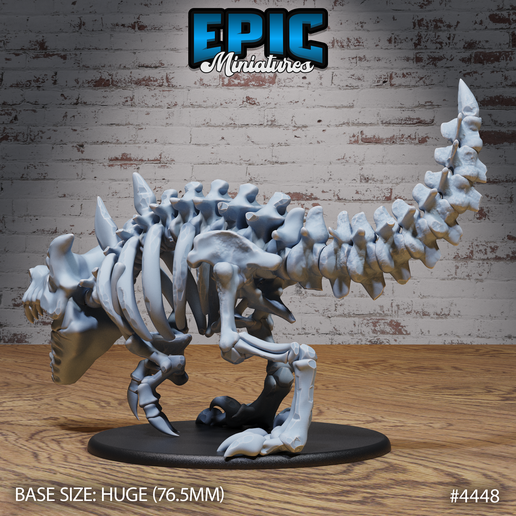 3D file Skeleton T-Rex Roaring ‧ DnD Miniature ‧ Tabletop Miniatures ...