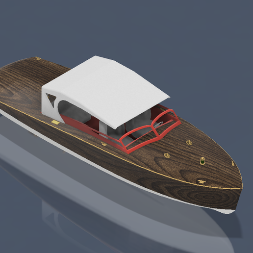 Archivo STL RC Boat 25foot Windsor Slipper Launch 1/10 scale 🛥️ (STEP ...