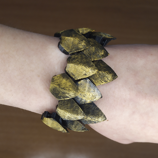 🐉 Bracelet - Dragon Scale – Flexible 3D Printable Armor Piece for ...