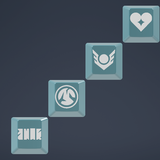 Fichier STL ENSEMBLE DE CAPUCHONS DE TOUCHES SAGE VALANT 🎲 ・Objet ...