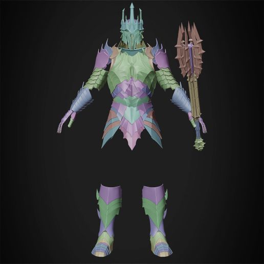 🪖 LOTR Dark Lord Sauron Full Armor and Mace for Cosplay・ 3D File for 3D ...