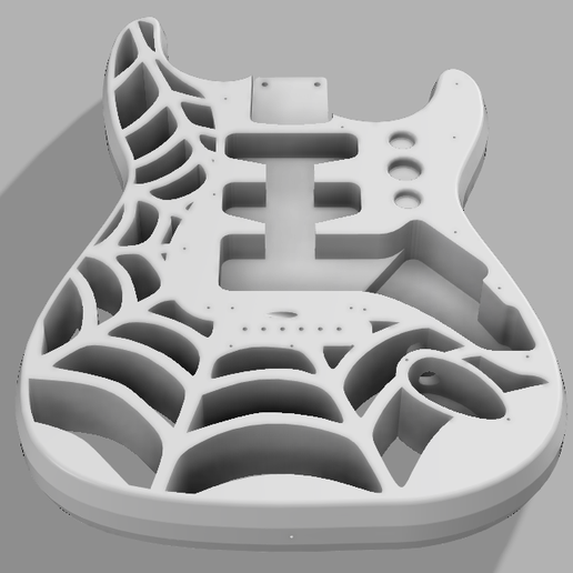 Archivo STL Custom Fender Stratocaster Spiderweb Holes Design Pattern ...
