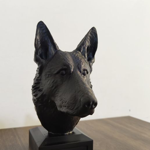 🐕 German shepherd dog bust statue memorial stl・ STL File for 3D ...
