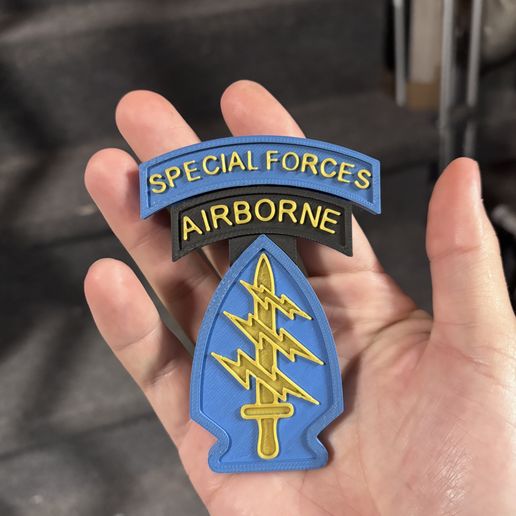 🧲 SPECIAL FORCES PATCH MAGNET・ STL File for 3D printing・Cults
