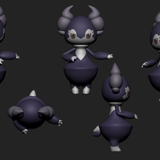 🐉 Pokemon - Male Indeedee and Female Indeedee・ STL File for ・Cults