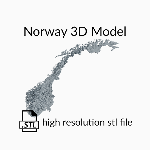 Archivo 3D Norway Topographic Map - 3D Terrain Elevation - Relief 3D ...