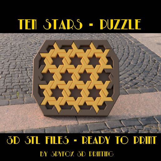 3D file TenStars jigsaw puzzle 🧩 ・3D printer model to download・Cults