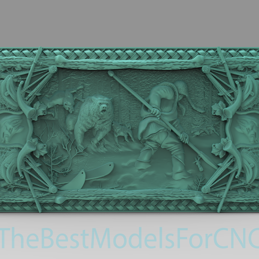 3D file 3D Model STL File for CNC Router Laser & 3D Printer Bear Hunt ...