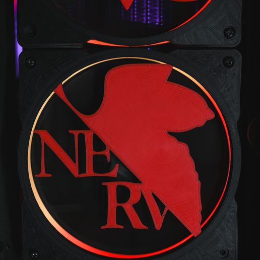💻 Evangelion Nerv Leaf 120mm Fan Grill Cover・ 3MF File for 3D printing ...