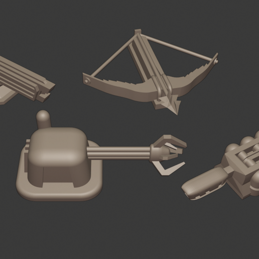 Fichier 3D Gaslands Weird Weapon Number Four Set 🔫 ・Modèle à imprimer en 3D à télécharger・Cults