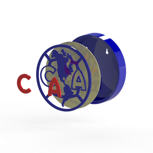🔦 Led Lamp Club America - Led Poster -America Club・ 3D File for ・Cults