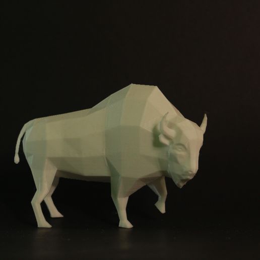 STL file Bison Low Poly 🦬 (OBJ)・3D printer design to download・Cults
