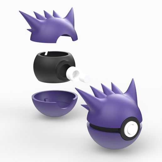 🐉 Pokemon Pokeball Gengar・ STL File for 3D printing・Cults