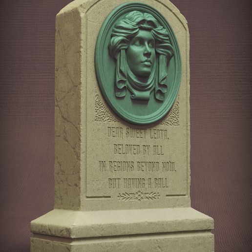 👻 Haunted Mansion Madame Leotha Tombstone 3D Printable Sculpt・ 3D File ...