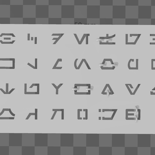 🖼️ Aurebesh Stencil・ 3D File for 3D printing・Cults