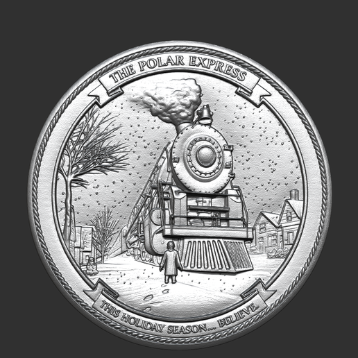 🚆 The Polar Express – Holiday Train (Coin + Pendant)・Archivo STL para ...